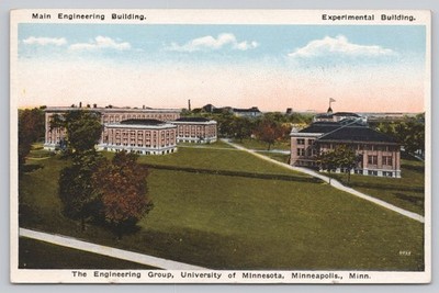 Vintage University of Minnesota Engineering Buildings Postcard ...