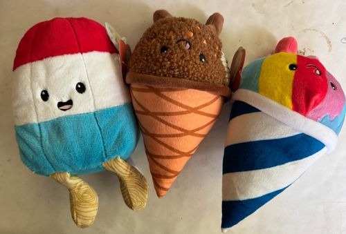 Lot of 3 Gigglescape Ice Cream & Popsicle Plush Toys – Target Exclusive ...