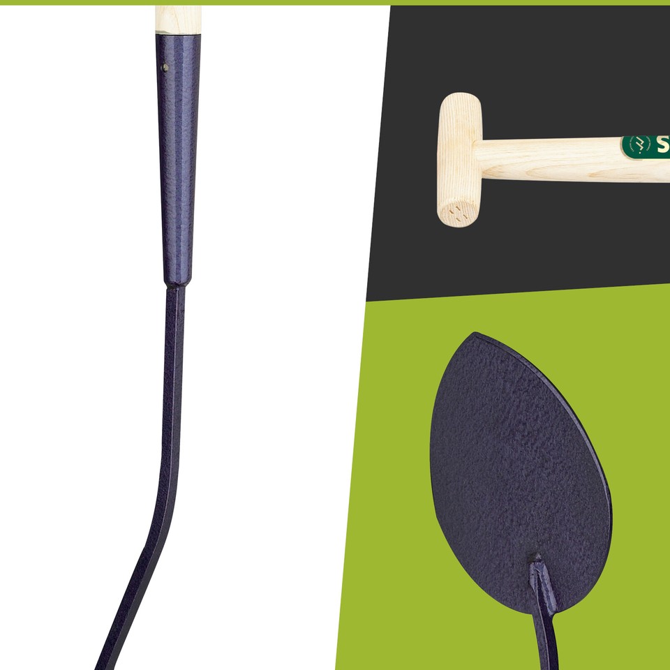 Turf Lifter Lifting Iron Wood Handle Grass Spade Cutter 48'' Ash Shaped ...