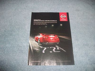 2014 Nissan GT-R Ad "As Soon as we Set A Record, We Break It." | eBay
