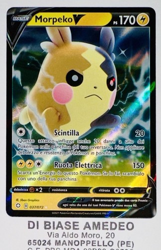 Pokemon Morpeko V 037/072 Shining Fates Italian NM/Mint (NM) | eBay