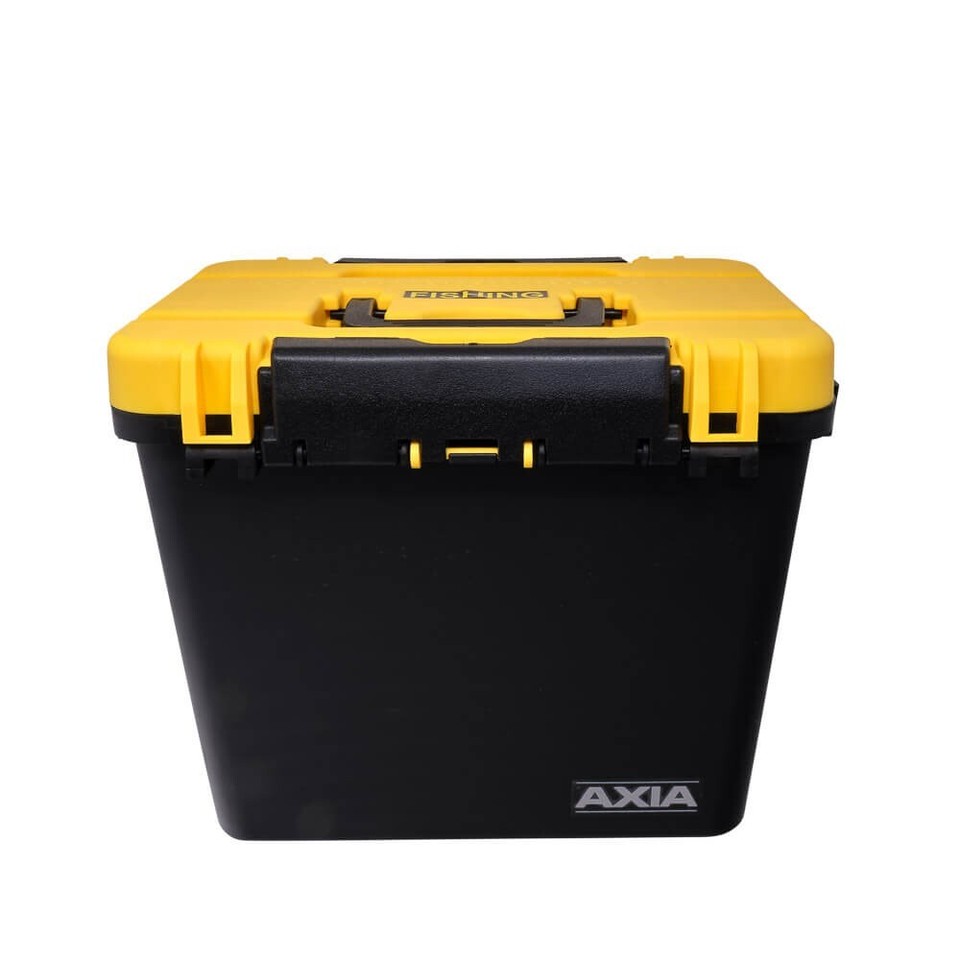 Axia Big Fishing Tackle / Seat Box With Side Tray + Storage Bin ...