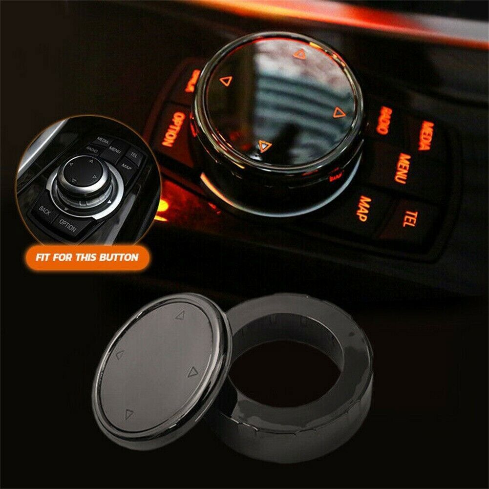 Ceramic Black IDrive Multimedia Knob Cover For BMW X1 X3 X4 X5 X6 1 2 3 ...