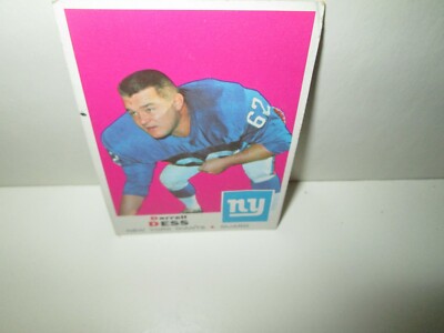 DARRELL DESS 1969 FOOTBALL CARD Topps #219 rare Vintage NY GIANTS O ...