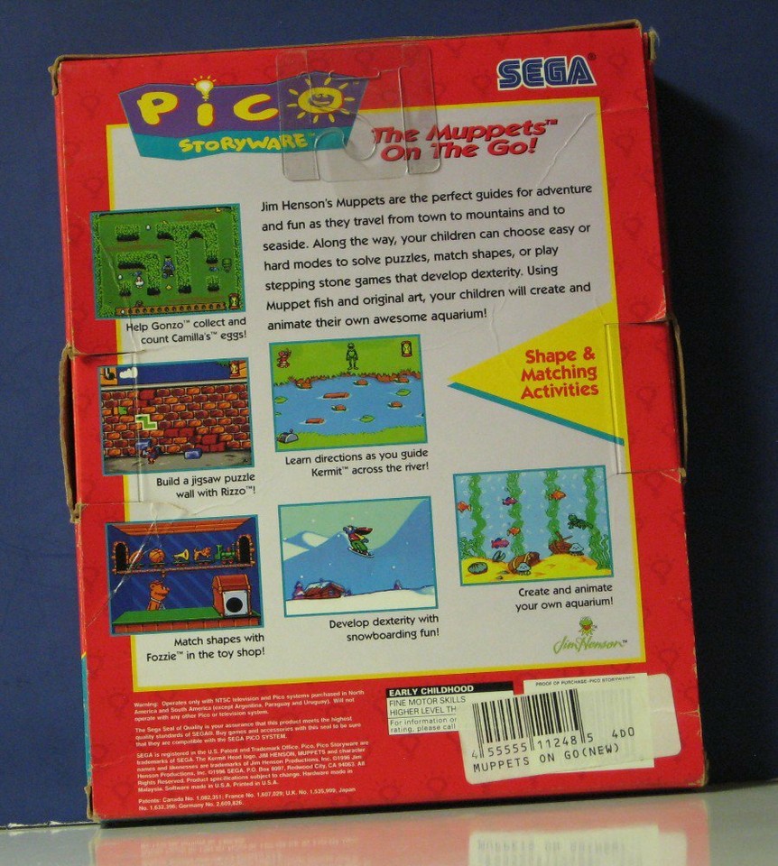 Sega Pico The Muppets On The Go Deluxe Storyware Cartridge - 1996 ...
