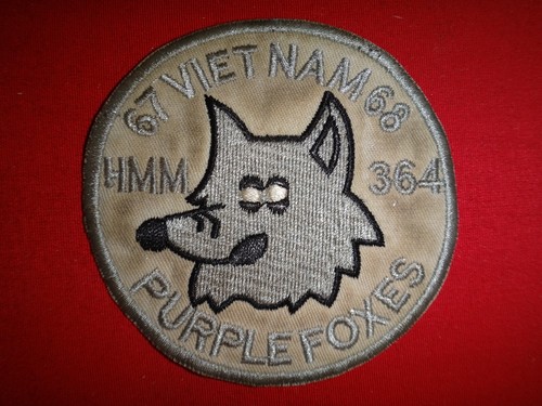 Usmc Marine HMM-364 " 67 Vietnam 68, Violet Renards " Vietnam Guerre ...