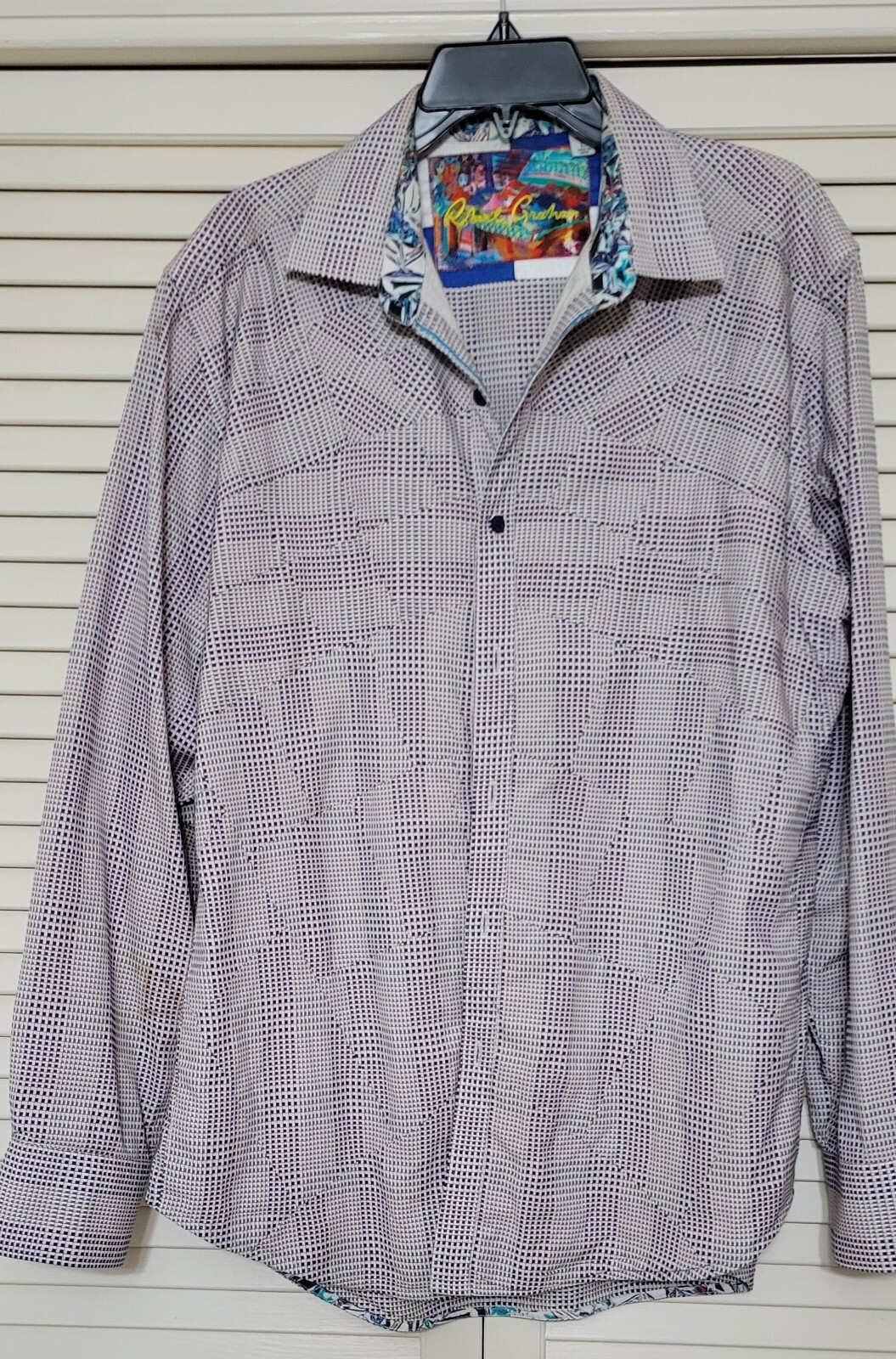 ROBERT GRAHAM Patchwork Long Sleeve Shirt Size L | eBay