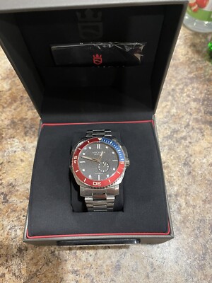 NEW Automatic Archon Seafarer SF05-Matte Red/Blue Pepsi RP $649 44mm ...