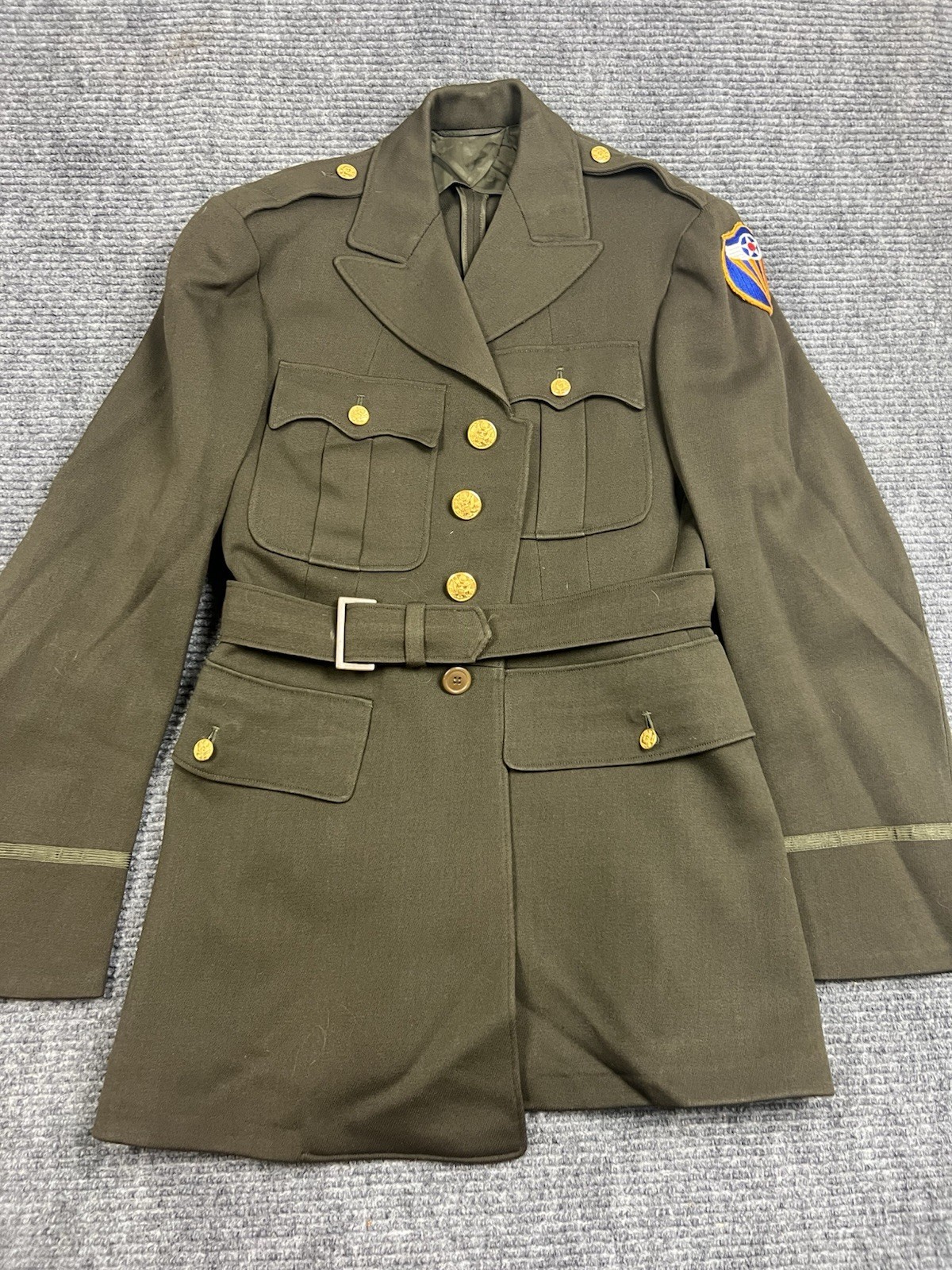 WWII 4th Army Air Force Officer Uniform 4-Pocket Tunic Dated 1944 36 R ...
