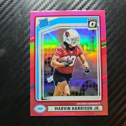 2024 Panini Donruss -Rated Rookie Optic Pink Prizm #393 Marvin Harrison ...