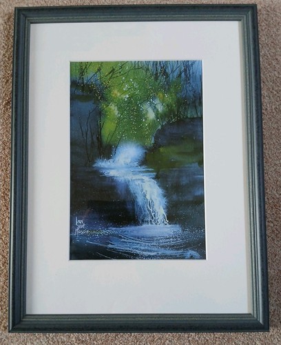 West Burton Falls Yorkshire Art Print Ian Scott Massie Mounted Framed ...