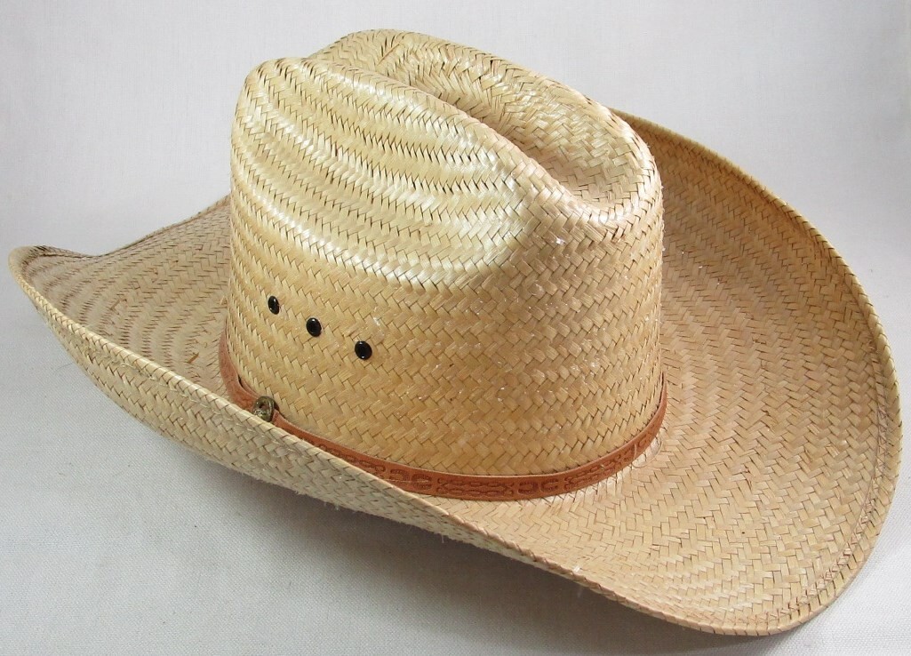 Laredo Western Palma Straw Cowboy Hat, Size 7-5/8 - Gem