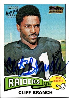 2001 Topps Team Legends CLIFF BRANCH Oakland Raiders AUTO | eBay