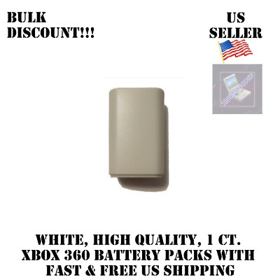 1x White Battery Replacement for Xbox 360 Controller Case, Shell, Pack ...