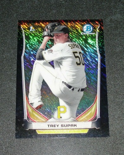 2014 Bowman Chrome TREY SUPAK #244 Mini Black Refractor RC Pirates ...