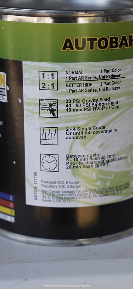 Autobahn Oxford White Basecoat Car Auto Paint QUART Ford Code YZ ABYZZ1 ...