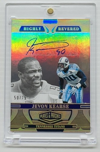2023 Panini Plates & Patches Jevon Kearse Highly Revered Gold Auto #50/ ...