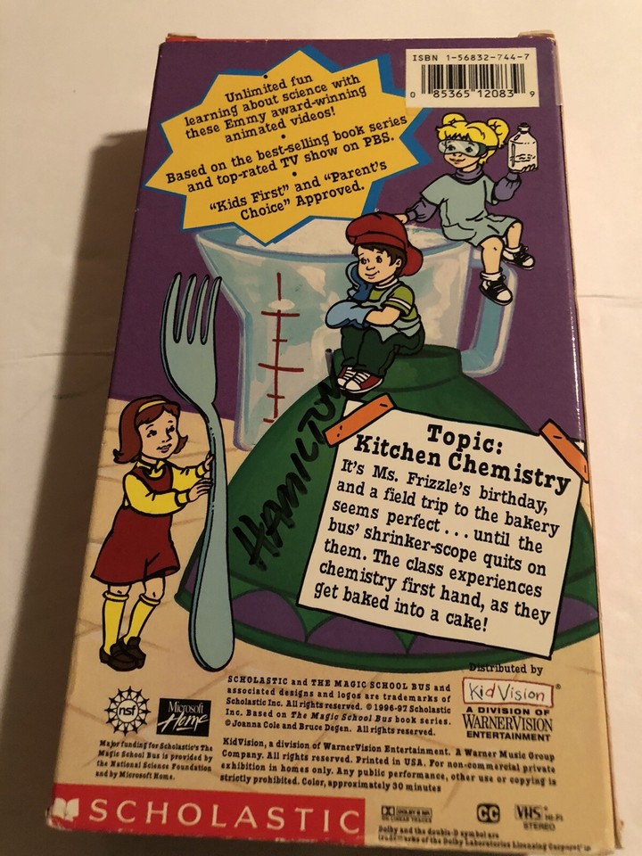 The Magic School Bus - Ready, Set, Dough Chemistry VHS, 1997 Scholastic ...