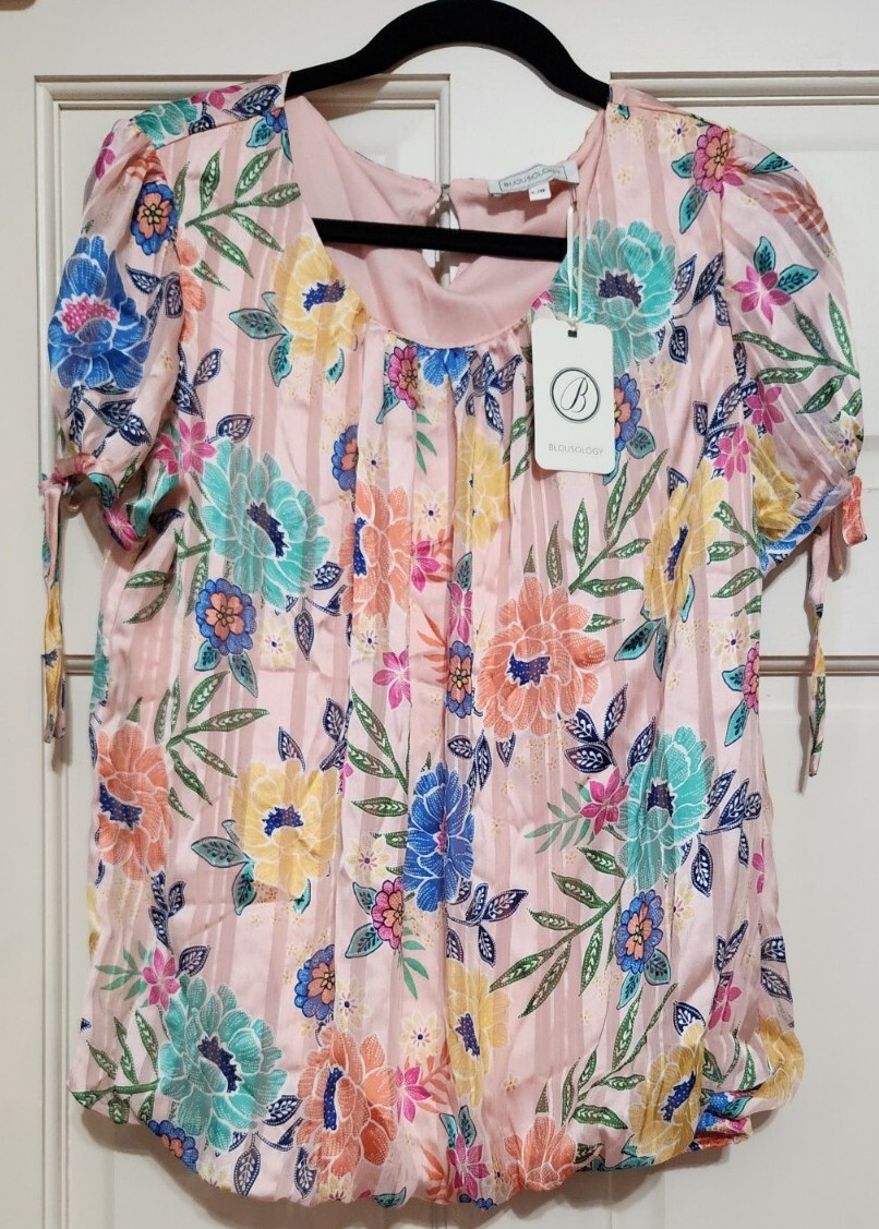 Blousology Floral Blouse Size Large NWT | eBay