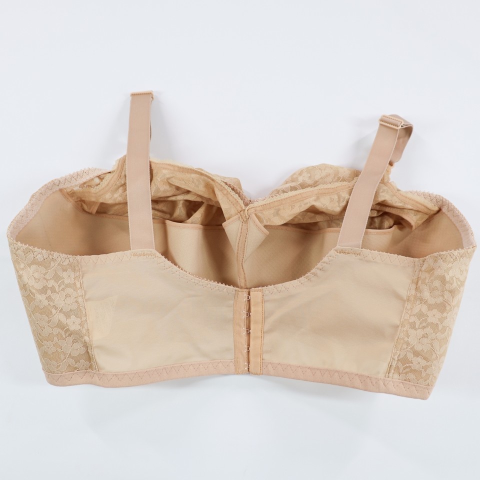 New Jeunique Bra Sz 46II Soft Cup Style J3195 Beige Lace Full Coverage ...