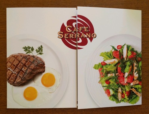 CAFE SERRANO Restaurant Menu, Laminated from Southern California | eBay
