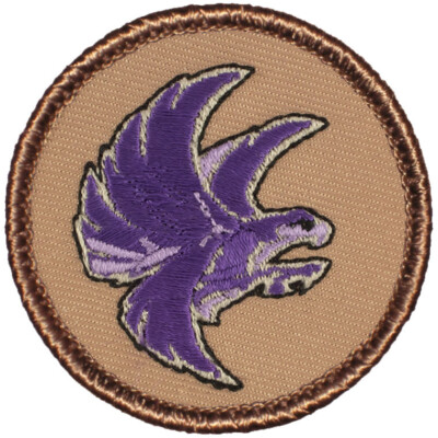 Purple Falcon Mascot Patrol Patch - 2" Round Embroidered Patch (041A ...