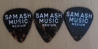 Lot of 3 Vintage Sam Ash Music Medium Faux Tortoise Gauge Guitar Picks ...