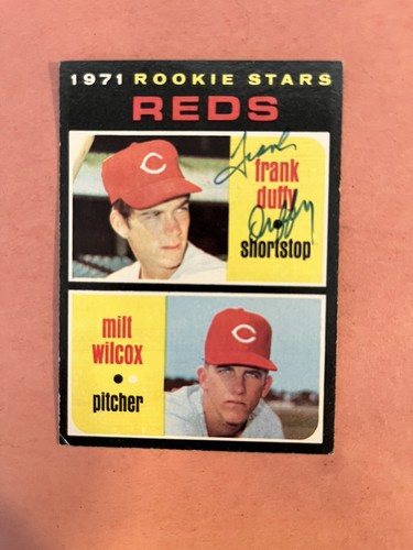 1971 Topps #164 Cincinnati Reds Rookie Stars Frank Duffy Autograph NRMT ...
