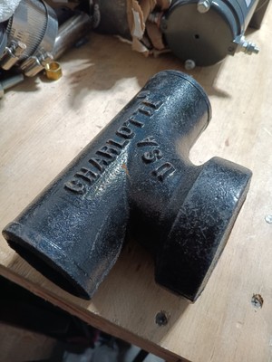 CHARLOTTE FOUNDRY NH-34 2" No-Hub x 2" NPT Outlet Sanitary Tapped Tee ...