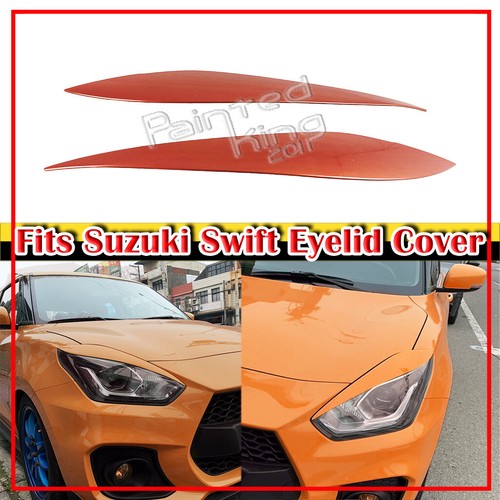 17-24 Fits Suzuki Swift 3rd 5D Front Headlight Cover Eyebrow Eyelids ...