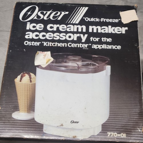 NEW Vintage Oster Kitchen Center Quick Freeze Ice Cream Maker ...