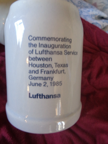 LUFTHANSA BEER STEIN ,Commemorating the inauguration,June 2 1985 | eBay