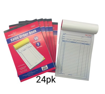 24 Sales Order Books 2 Part 50 Sets All Purpose Receipt Ivoice Form ...