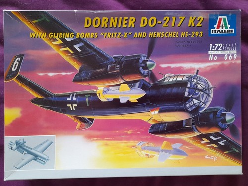 Italeri 1/72 Dornier Do-217 K-2 w/ Fritz-X glide bombs & Henschel Hs ...