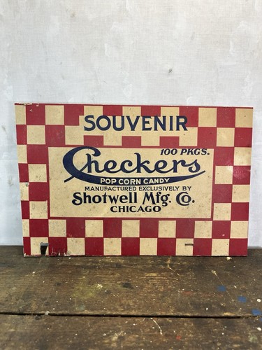 Vintage Souvenir Checkers Popcorn Candy Box Top Collectible | eBay
