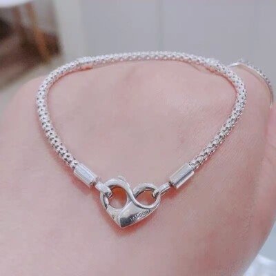 Pandora Love bracelet women 925 silver heart buckle couple | eBay