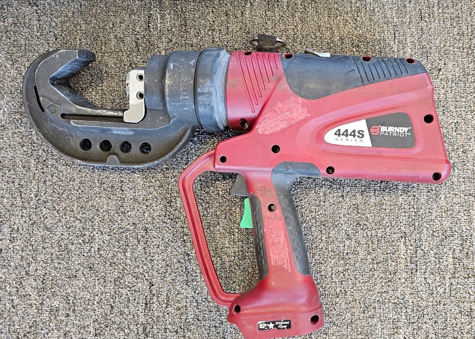 Used, Burndy PAT444SL5 Hydraulic battery operated crimper dieless ...