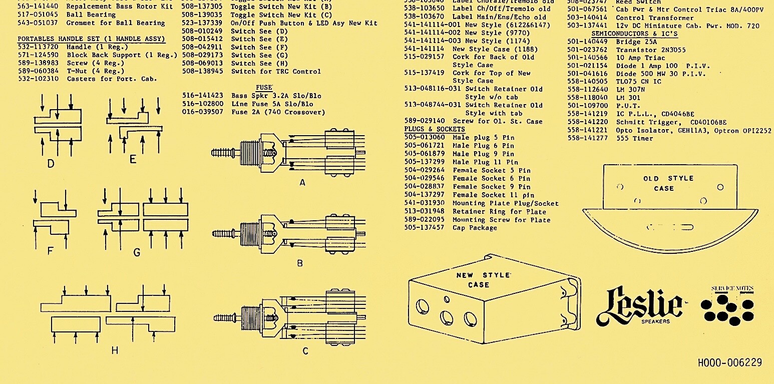 LESLIE Combo Pre-Amp 3 Manuals w- Service Schematic + 94 Leslie Models ...