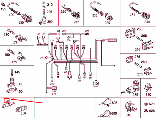 Mercedes-Benz C W204 Green Soldering End Cup A0015469941 Genuine for ...
