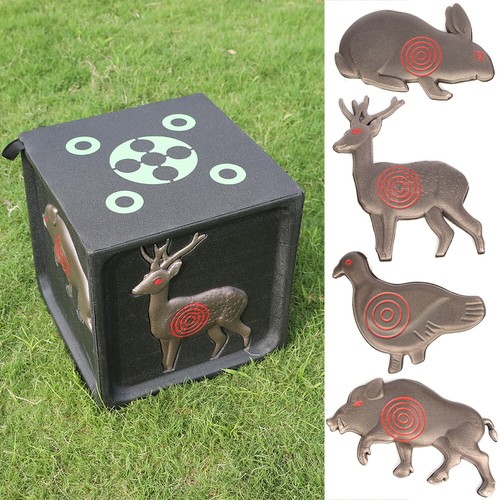 6 Side Archery Targets 3D Animal Cube Foam Block 42cm Bow Arrow ...