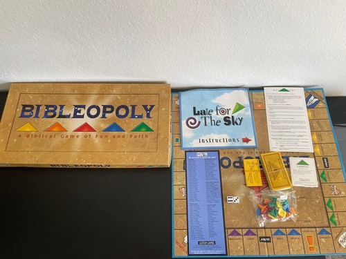 BIBLEOPOLY Late for The Sky Board Game Biblical Game of Fun & Faith ...