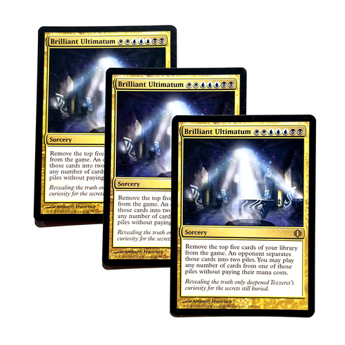 3x Brilliant Ultimatum VLP Shards of Alara MTG See Photos Magic the ...