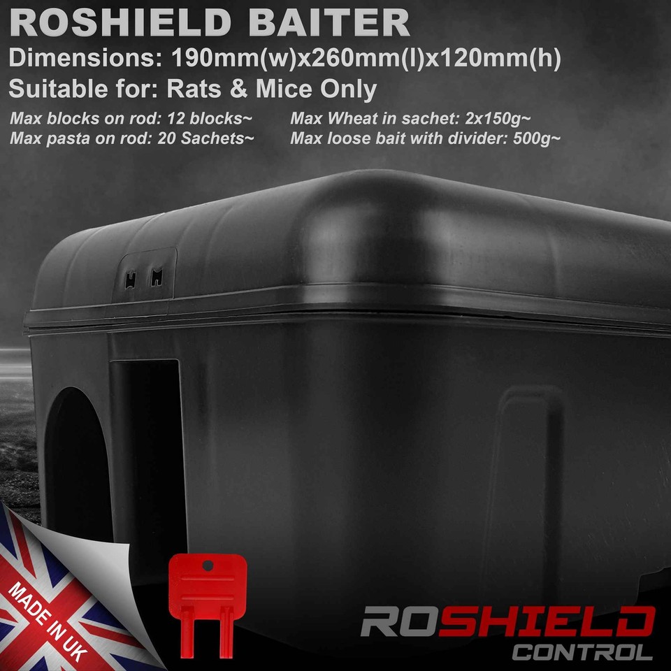 Roshield Rat Trap Box Killer Safety Kit - Garden Home Child Safe Quick ...