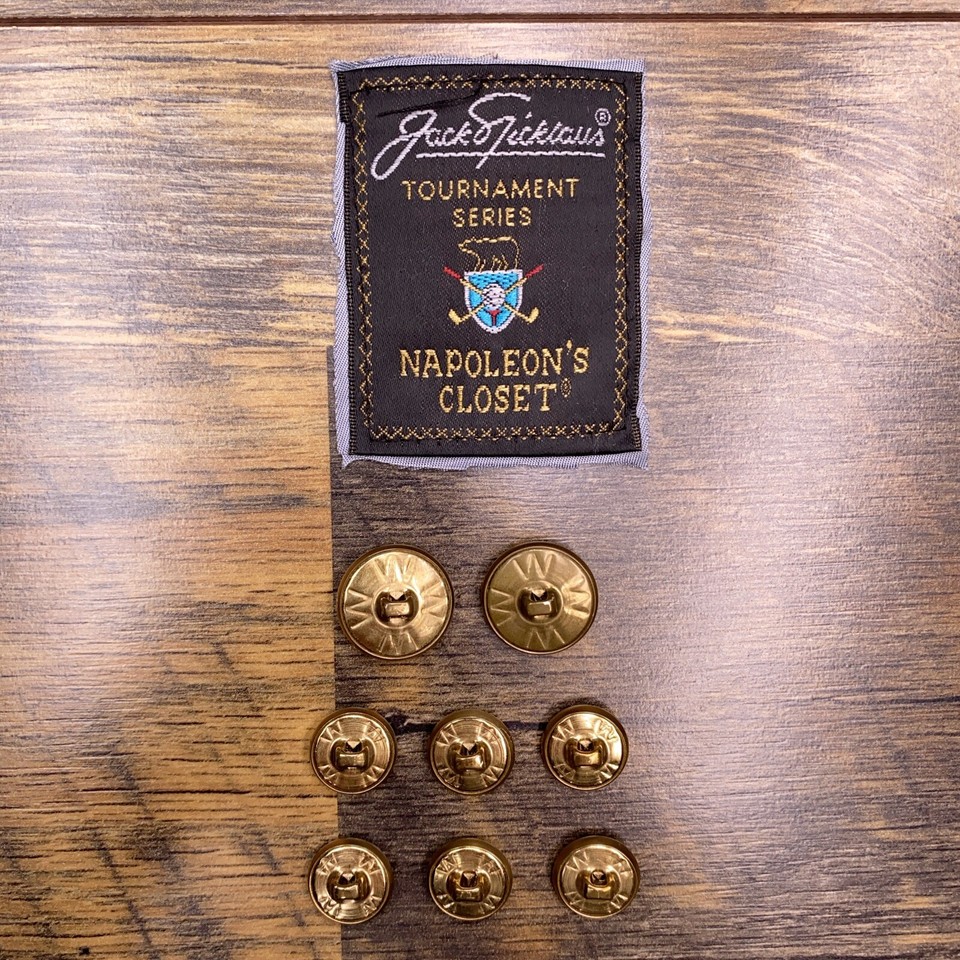 Jack Nicklaus Buttons Spare Replacement Gold Metal Sport Coat Blazer ...