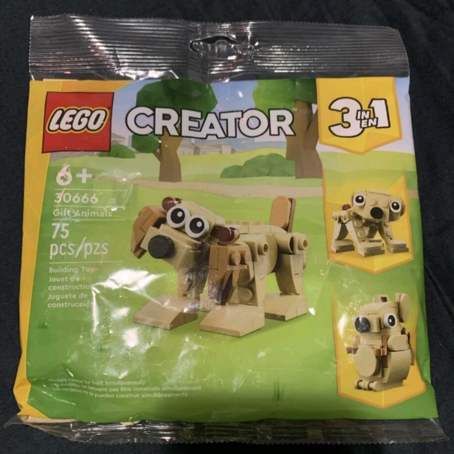 LEGO Creator GIFT ANIMALS 3 in 1 Polybag Sealed 75 pcs 30666 Free ...