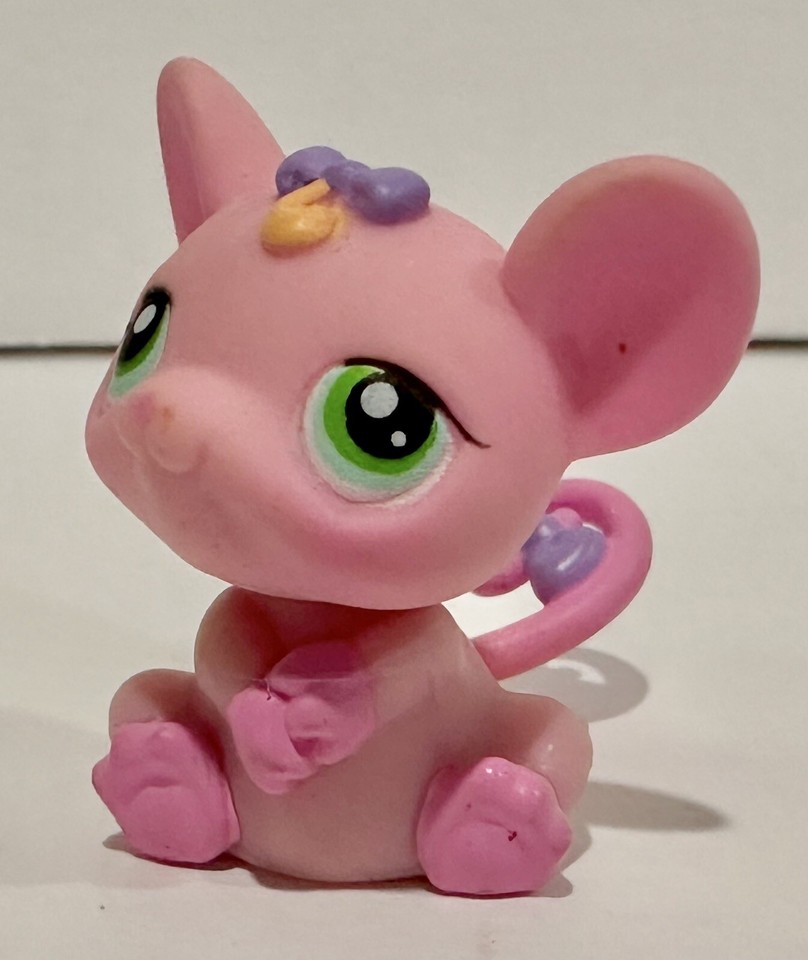 Littlest Pet Shop LPS #303 Pink Rat Mouse Green Eyes Authentic | eBay