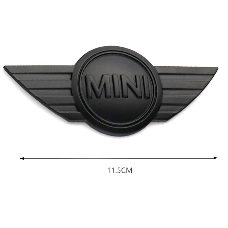 AU For Mini Badge Logo Front Bonnet Matt Black Metal Stick On Emblem ...