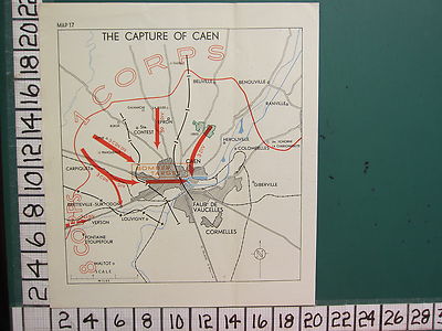 WW2 MAP ~ CAPTURE OF CAEN 1 & 8 CORPS DIVISIONS BOMBER TARGET | eBay UK