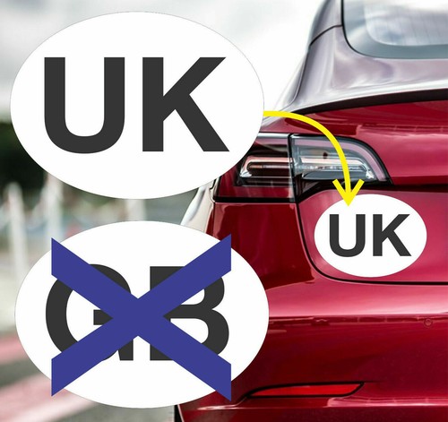 UK OVAL STICKER Road Legal Vinyl sticker Badge European EU GB Travel ...