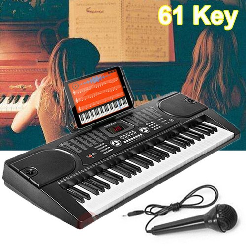 61 Key Music Electronic Keyboard Electric Digital Piano Organ w/ Stand ...